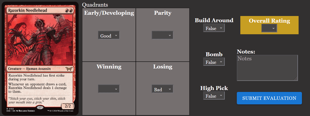 MTG Card Evaluations Home