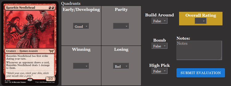 MTG Card Evaluations Home